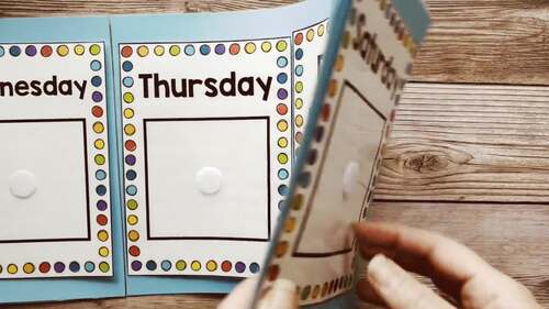 Linear Weekly Calendar- Preschool, Kindergarten, Special Education
