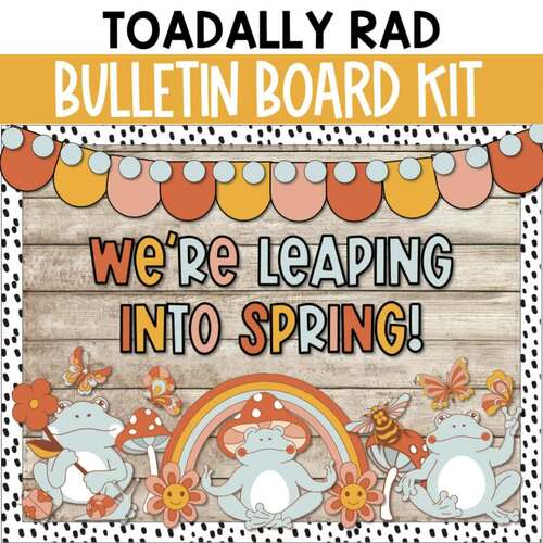 Groovy Spring Bulletin Board Kit / Frog Bulletin Board Decor | TPT