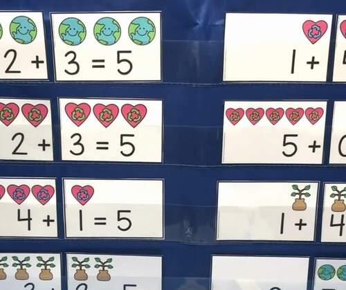 Sums of 5 - Ways to Make Five Spanish Earth Day Kindergarten Math ...