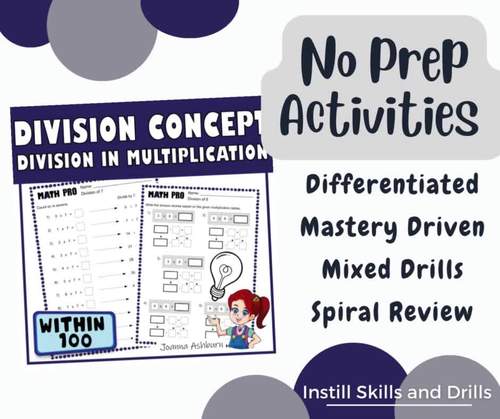 Multiplication and Division Family Facts Fluency Practice Worksheets