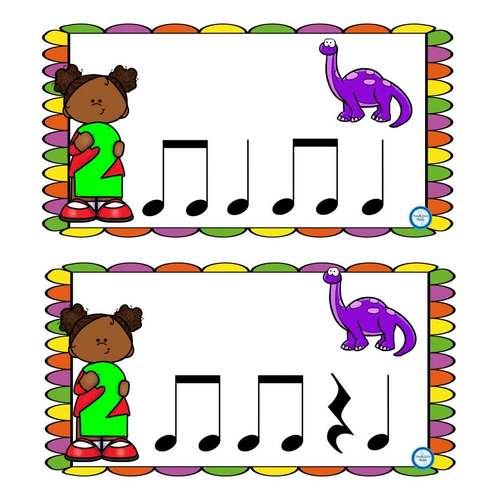 Dinosaur Music Lesson, Write the Room, Elementary Music, Grades K-3