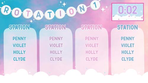 Pop Star Autoplay Timed Small Group Slides - Canva Pro/Edu Editable