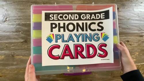 2nd Grade Phonics Games with Playing Cards Activities Reading Centers