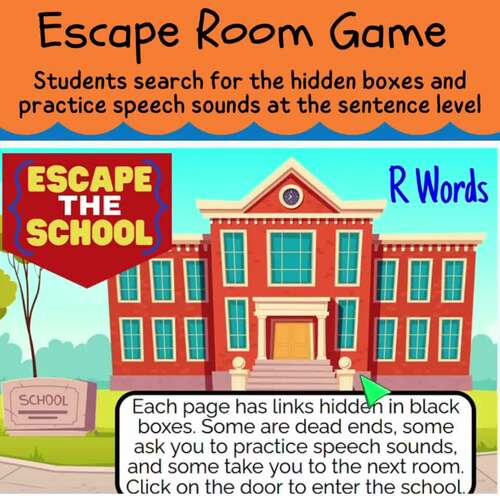 L Articulation School Escape Room BOOM CARDS Game by Language Playroom
