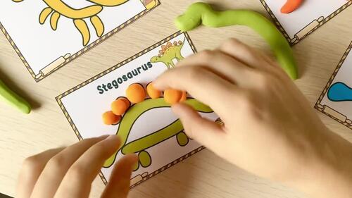 Dinosaurs Play Dough Activity - DIY Playdough Mats - Fine Motor Play ...