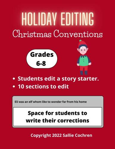 Holiday Editing: Christmas Conventions (Grades 6-8) | TPT