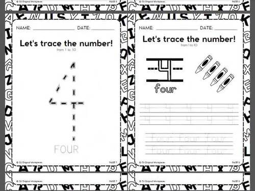 Tracing Numbers 1 - 10 and Coloring with Fun Visuals! by OJ Original ...