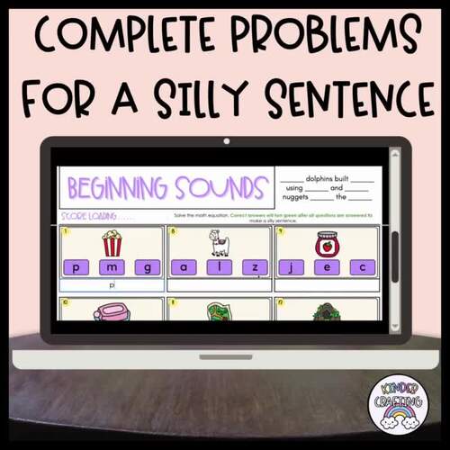 Silly Sentences – Beginning Sounds | Digital Self-Checking Google Sheets
