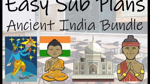 Emergency Sub Plans | Ancient India Bundle | 5th Grade & 6th Grade