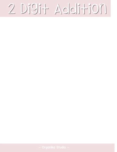 2 Digit Addition With Expanded Form Strategy Without Regrouping Workheet