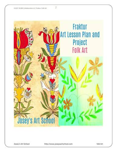 Fraktur Folk Art Lesson 2nd 3rd 4th Grade German Culture Writing Activity