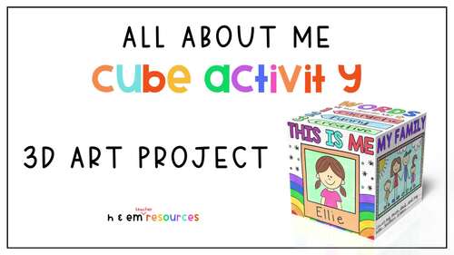All About Me 3D Cube Back to School Art Project, Get To Know You BTS ...