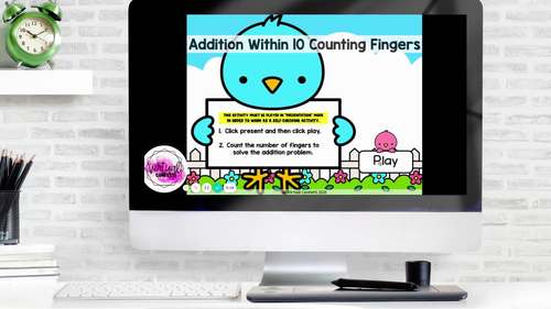 Kindergarten Spring Math Addition to 10 for Google Slides™ | TPT