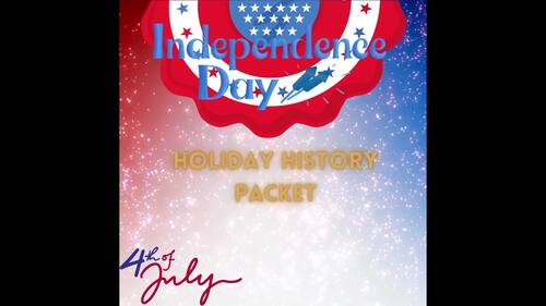 Independence Day-4th of July Packet -Dyslexia Font by Joy-Eli | TPT