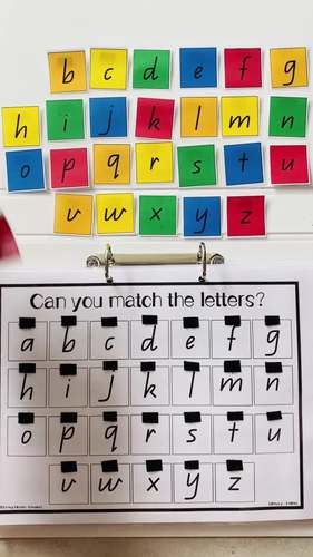 Interactive Alphabet Matching- QBeginners Font by Cherry Blossom Creations