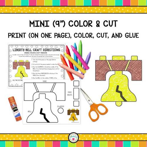 Liberty Bell Craft | Cut and Paste Patriotic Craft | American Symbols ...