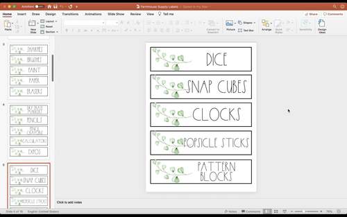 Editable Farmhouse Supply and Math Manipulatives Labels - Decor | TPT
