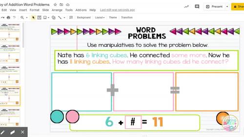 Addition Within 20 Word Problems Google Classroom™ and Seesaw™ by ...