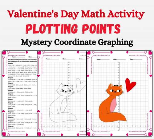 Valentine's Day Math Plotting Points - Mystery Coordinate Graphing #toast23