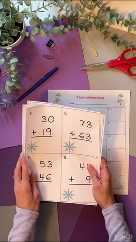 2 Digit Addition Scoot, 2 NBT.5, 2 NBT.6, With and Without Regrouping