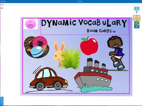 Dynamic Vocabulary - Boom™ Cards by ClaudiaCF Bilingual SLP LLC | TPT