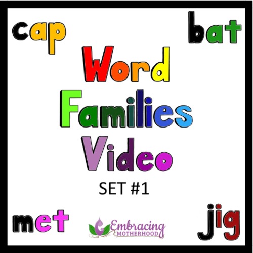 Word Families Video #1 by Embracing Motherhood | TPT