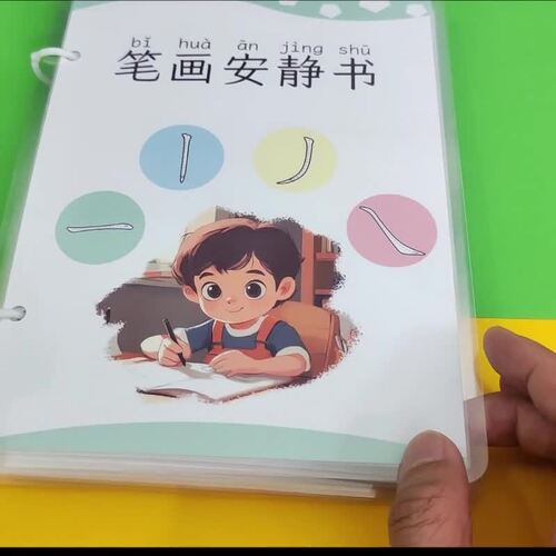 Chinese Stroke Cognitive Interactive Book, Quiet Book, by tikyu wang