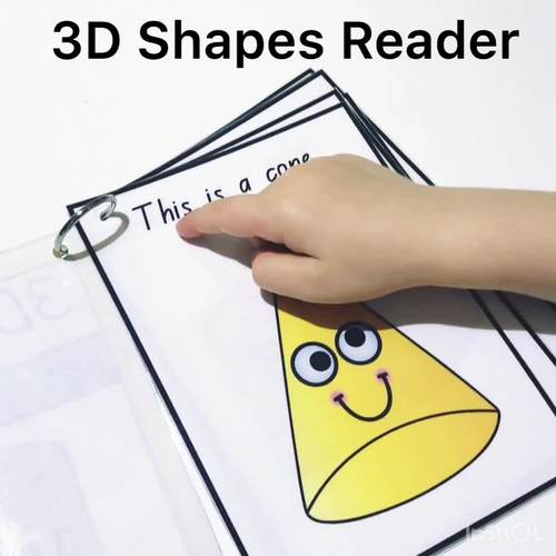 3D Shapes Reader QLD Beginners Font by My Little Lesson | TPT