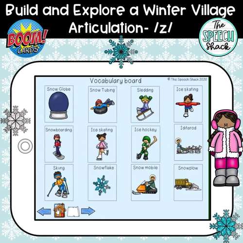 Winter Village Articulation BOOM Cards™- /z/ by The Speech Shack