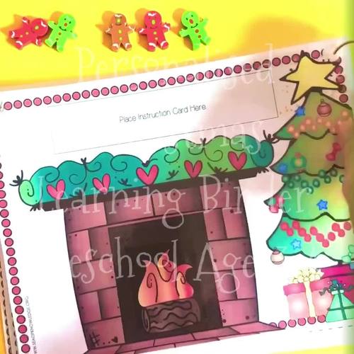 Busy Book Christmas Learning Binder Preschool Age 3 | EDITABLE | TPT