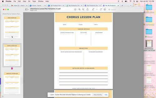 Choir Lesson Plan Templates | Chorus Lesson Plan Templates by The Choir ...