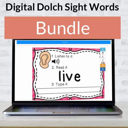 Distance Learning First Grade Sight Word Digital Task Card Bundle