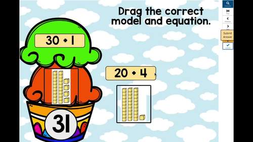 Digital Boom Cards Practice Place Value and Expanded Form in Spanish
