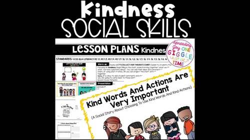 Kindness | Social Skills Lessons by One Giggle At A Time | TpT