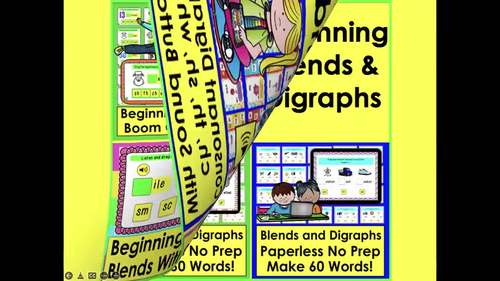 Boom Cards Blends & Digraphs BUNDLE Digital 8 Decks | TPT