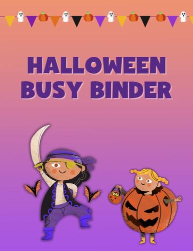 Halloween Busy Book Binder, Preschool Activity Printables, Educational ...