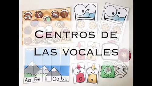 LAS VOCALES: Centros de lectura | Vowels Centers in Spanish by Ms Herraiz