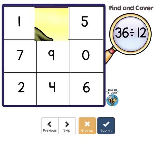 Division Facts Fluency | Dividing by 12 Boom Cards Games by Busy Bee Studio