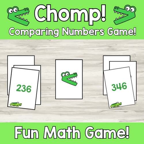 Alligator Comparing & Ordering Numbers Game | Math Center Station ...