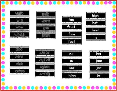 Printable Black and White Word Wall Labels, Editable Word Wall Banners