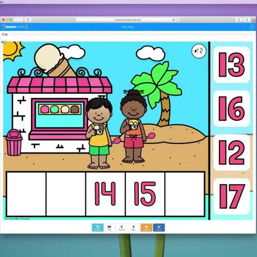 Boom Cards™ Number Order to 30 | Kindergarten by The Printable Princess