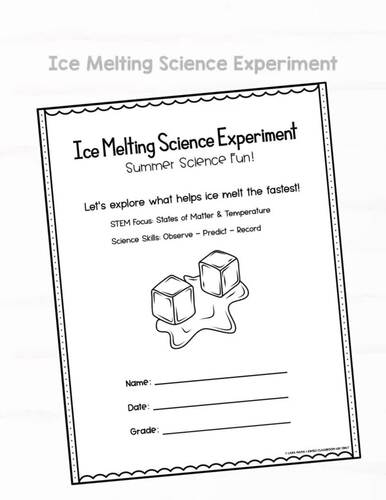 Melting Ice Science Experiment | Summer STEM Activity | States of ...