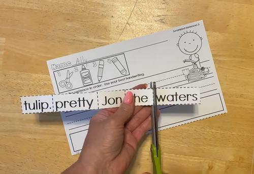 Scrambled Sentences Cut & Paste Writing Activity/Literacy Centers ...