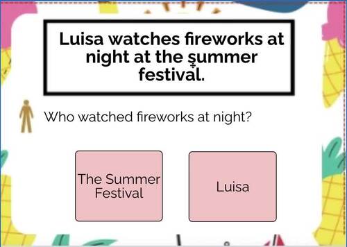 WH-Questions Reading Comprehension Task Cards | Summer Themed | TPT