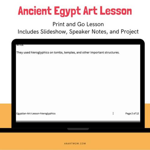 Hieroglyphics Activity For An Ancient Egypt Art Lesson Plan for Kids ...