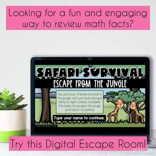 3rd Grade Digital Escape Room for Multiplication and Division Math Facts