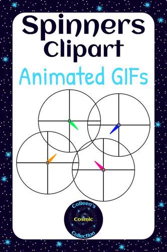 Animated GIF Transparent Customizable Spinners Clipart – 4 Sections
