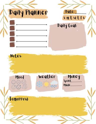 Daily Planner, Meal Prep, Month Planner, Weekly Planner by Kirky's ...