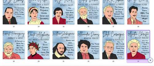 30 Famous Authors & Writers Posters Printable; Classic Style | TPT