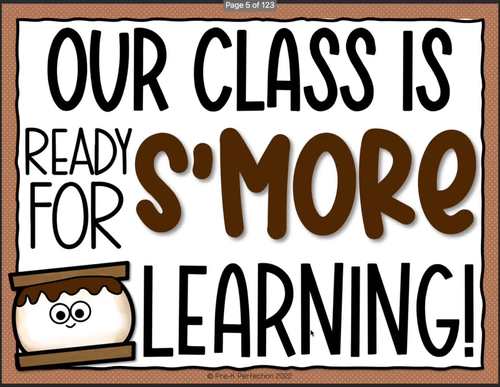 S'mores Campfire Bulletin Board | S'more Learning | Camping Decor